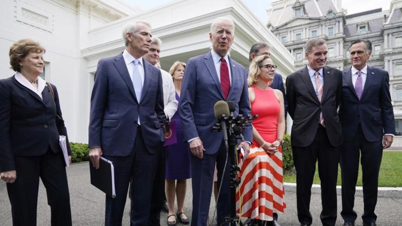 Biden anuncia un acuerdo bipartidista para infraestructura en EE. UU. por 1,2 billones de dólares